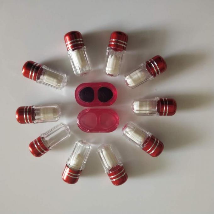 Bullet Shape Empty Capsule Shells 44mm Rhino 69 Clear Plastic Pill Bottles